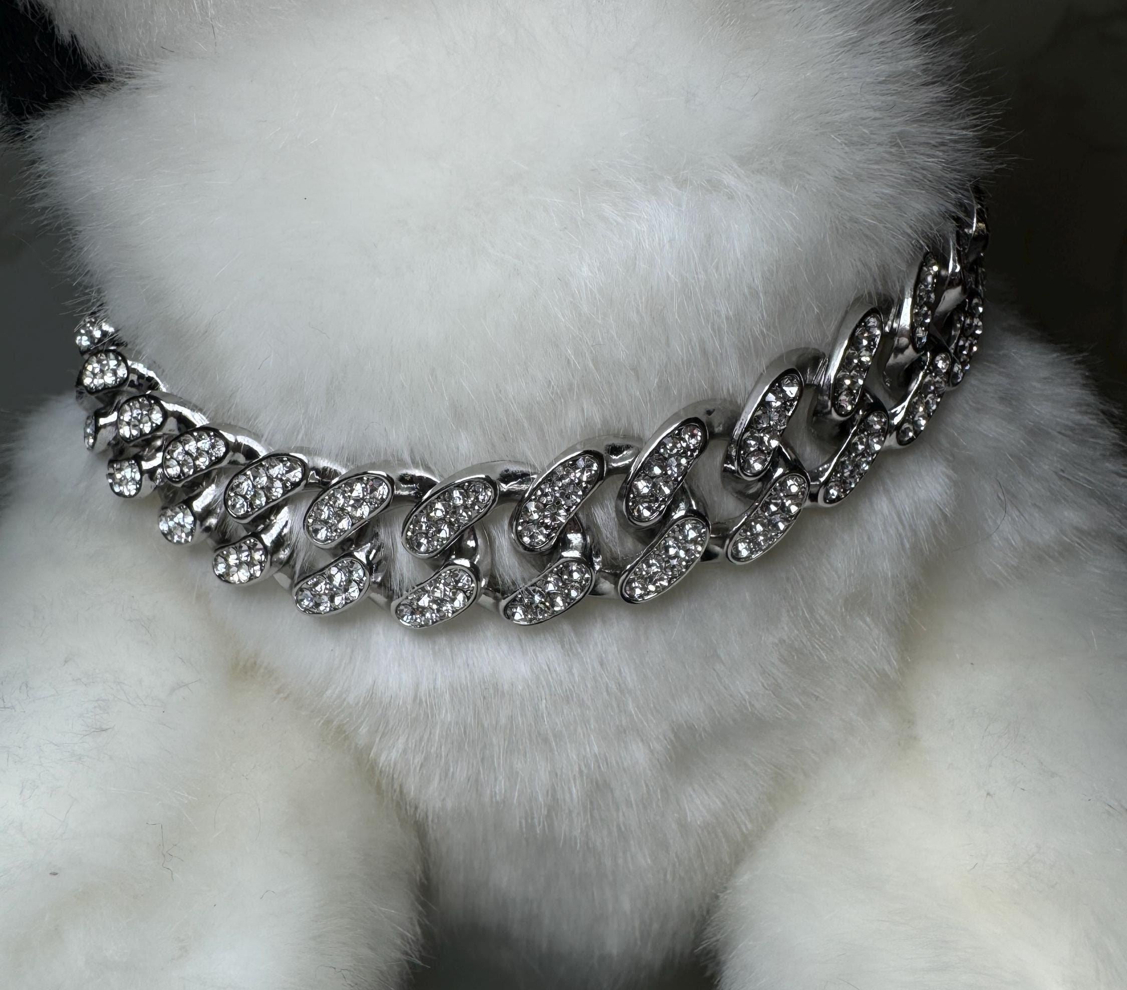 Cuban Link Cat Chain, Silver Custom Pet Chain, Cat Gift, Dog Collar ...