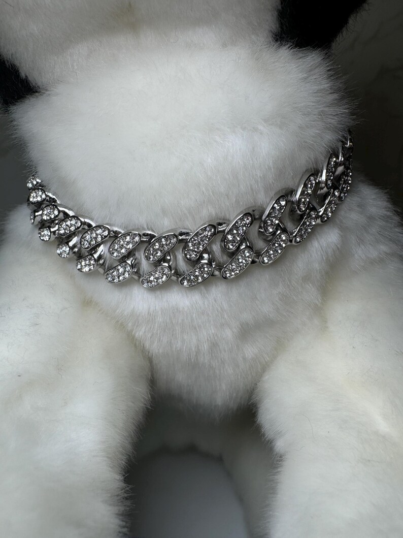 Cuban Link Dog Chain, Rose Gold Custom Pet Chain, Dog Gift, Dog Collar ...