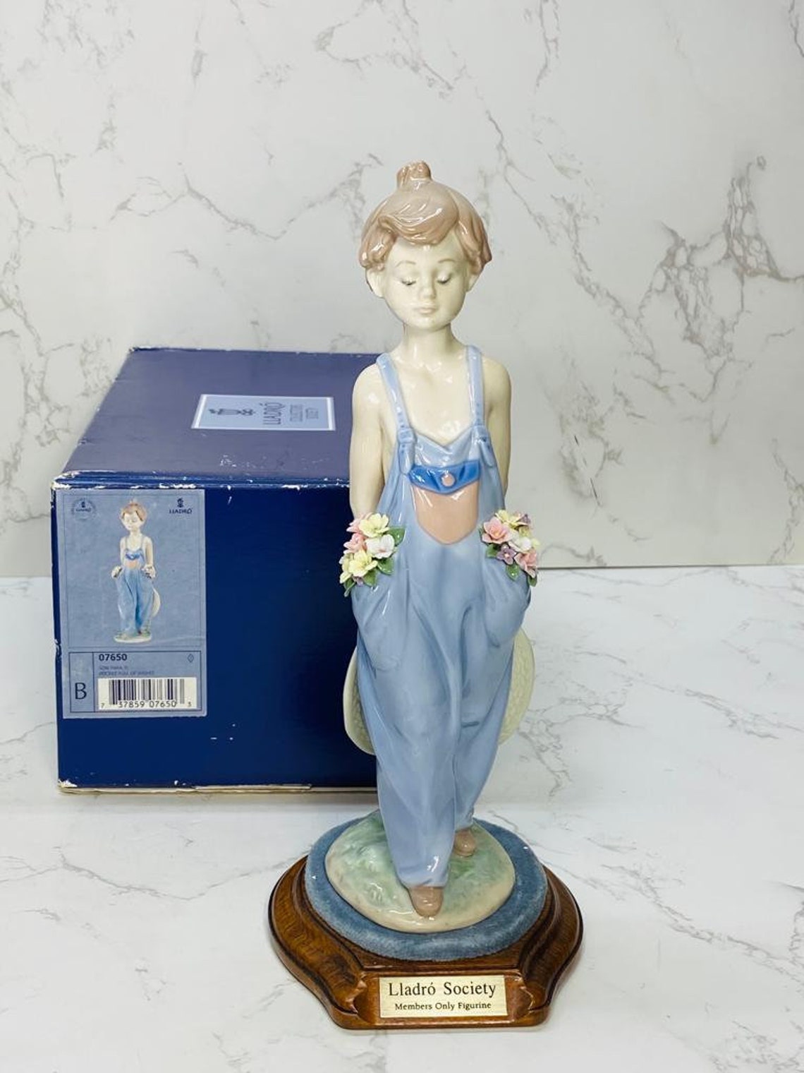 Lladro 7650 Pocket Full of Wishes Figurine & Base, Original Box - Etsy