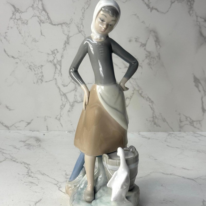 Lladro Geese and Girl - Etsy
