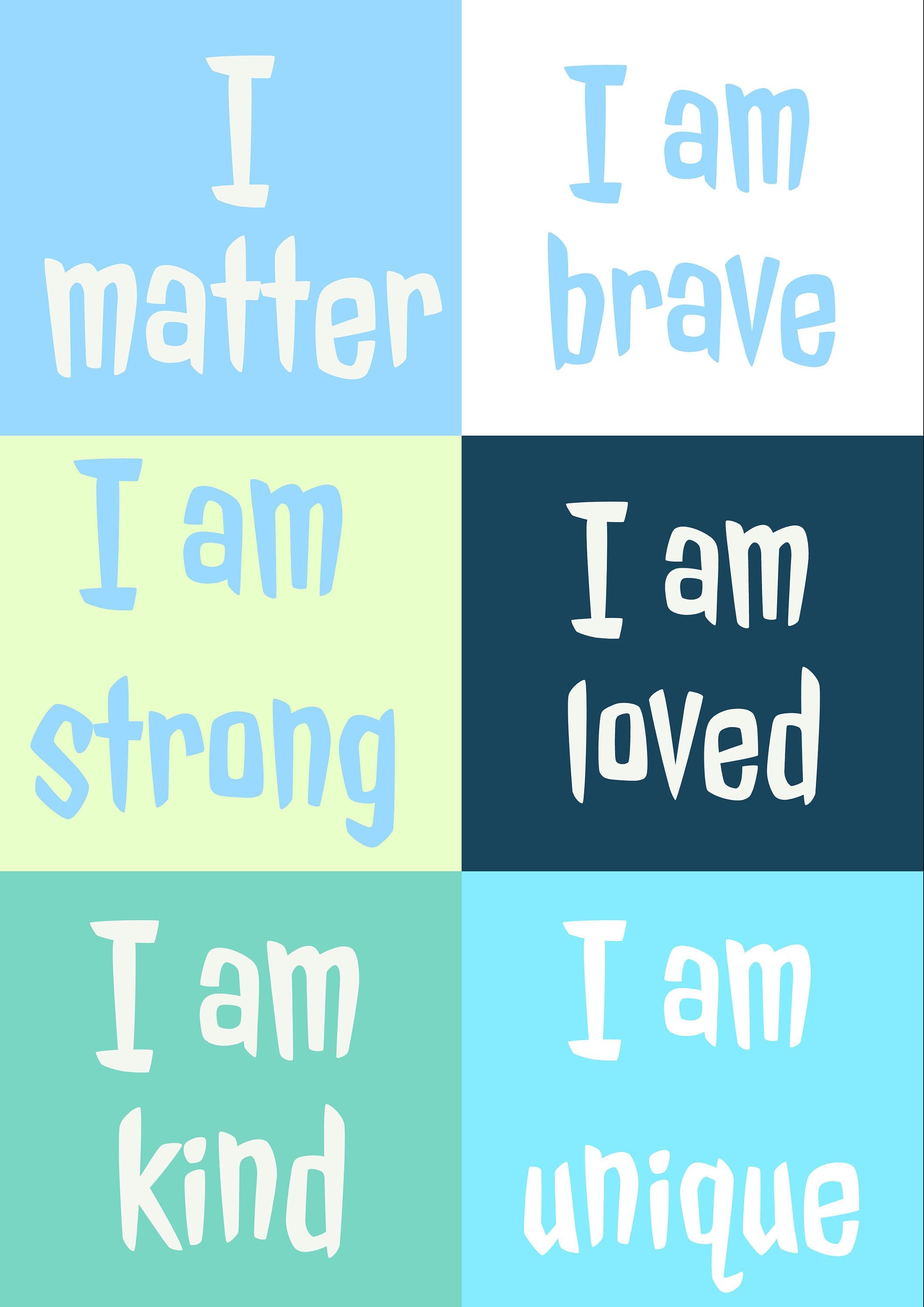 Affirmation poster print A4 children and teenagers DIGITAL | Etsy