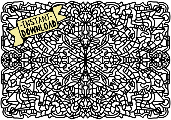 Doodle Art Colouring in Instant Download Printable PDF | Etsy