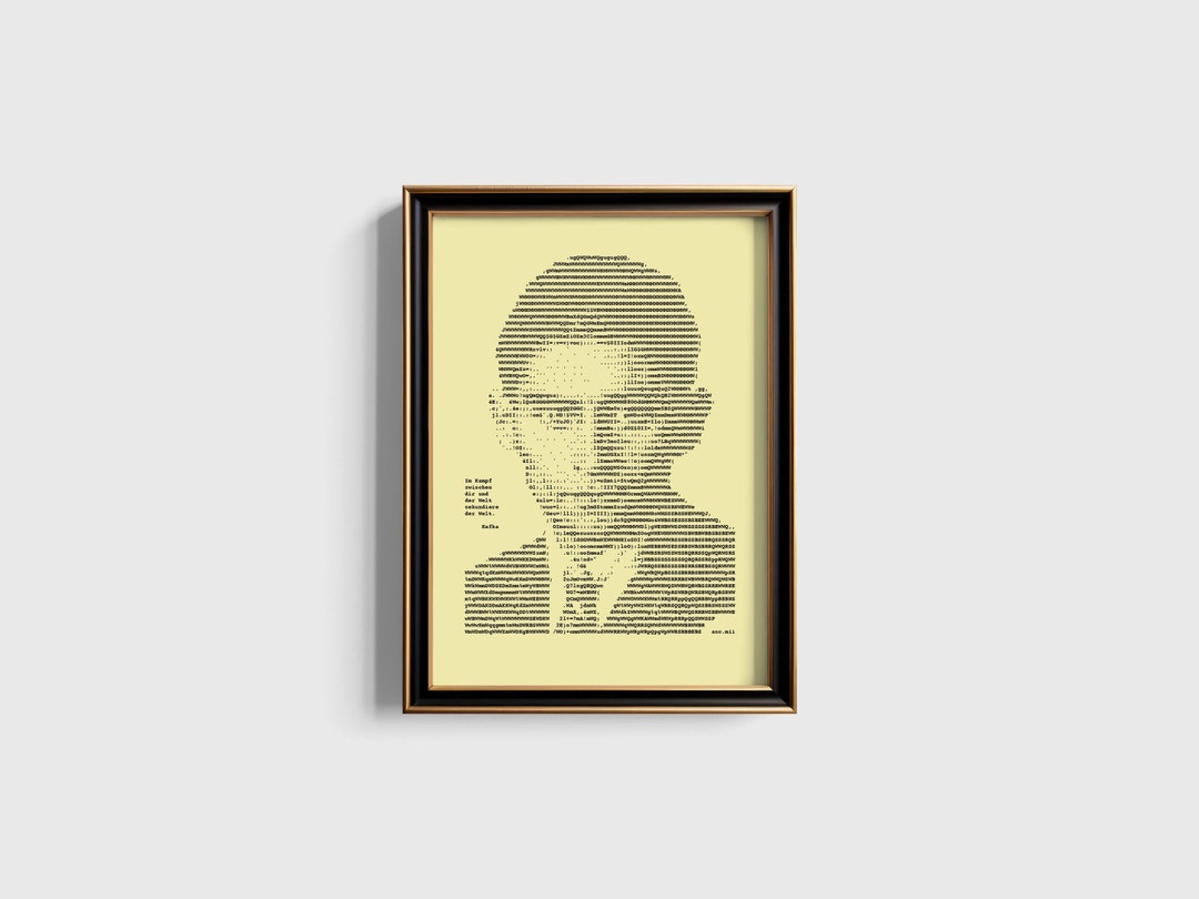 A4 Typewriter Portrait Franz Kafka With Quote in Black on Ivory - Etsy