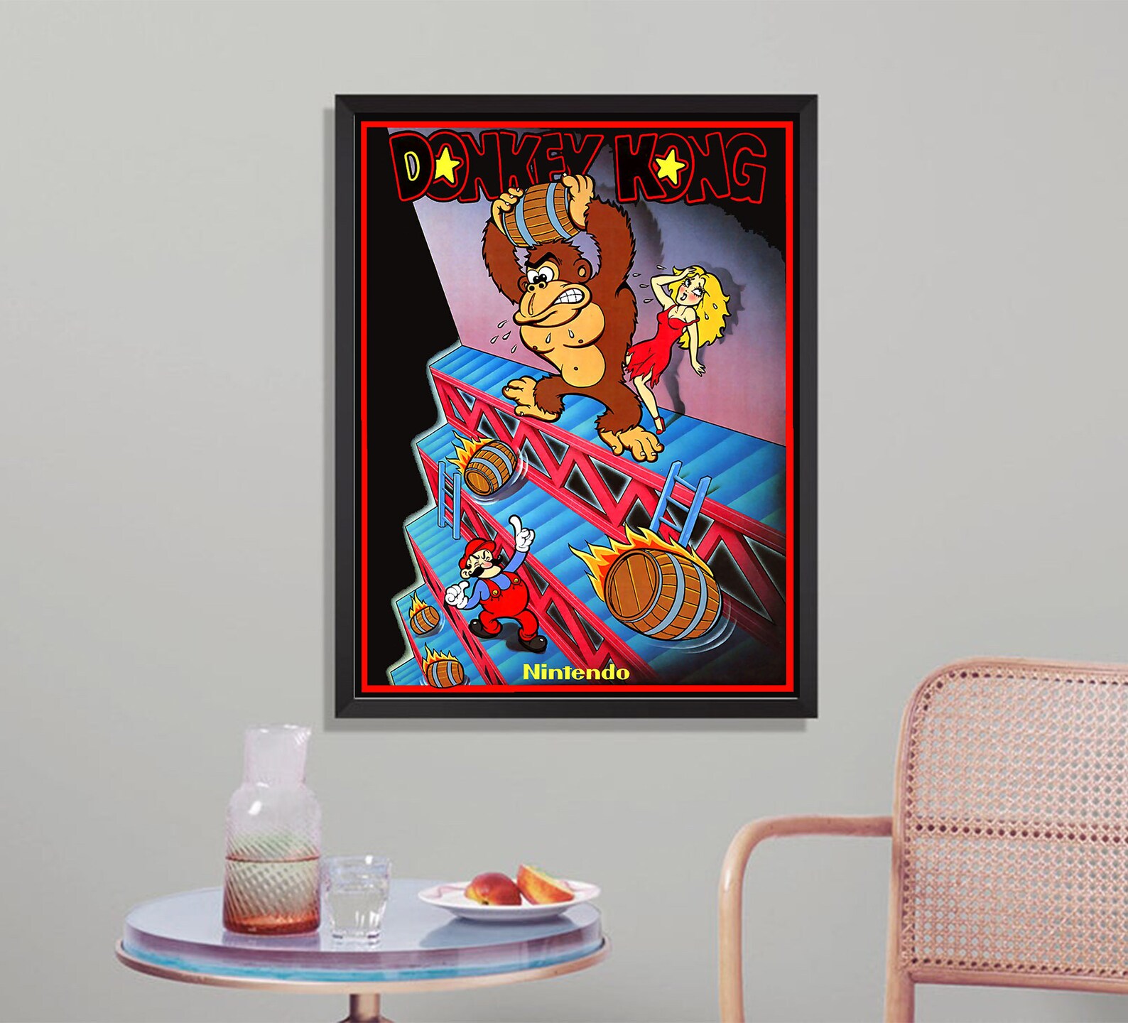 Donkey Kong Poster Retro video game art Arcade gaming | Etsy