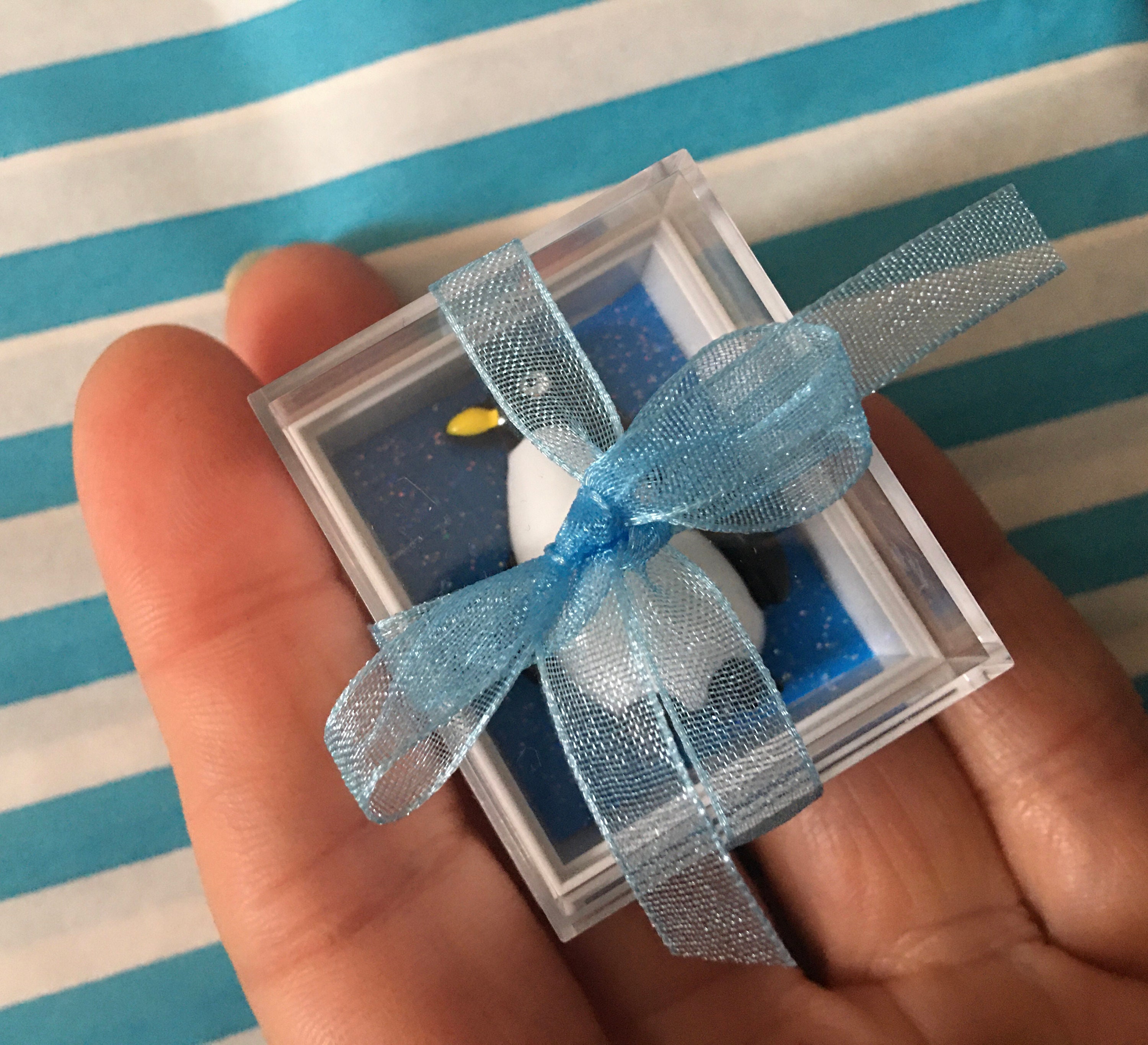 The Wee Emperor Penguin in a Box ,shelf Ornament, Kawaii Keepsake ...