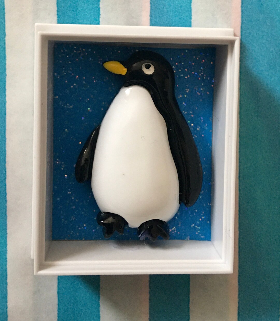 The Wee Emperor Penguin in a Box ,shelf Ornament, Kawaii Keepsake ...