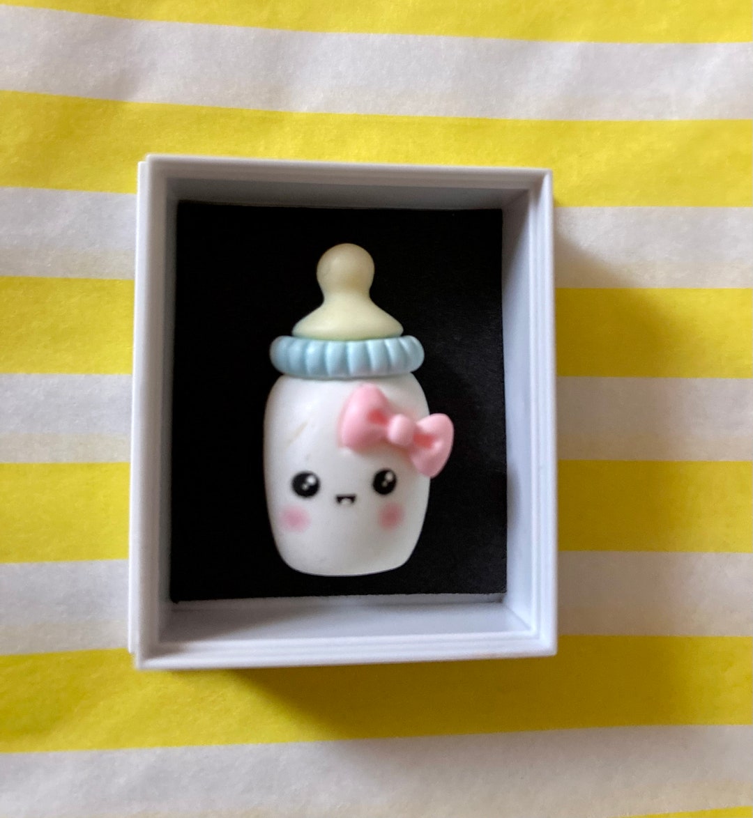 The Wee Baby Bottle in a Box ,shelf Ornament, Kawaii Keepsake, Feelgood ...