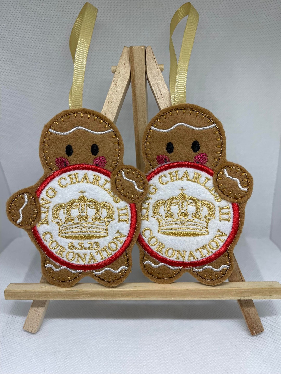 Kings Charles III Coronation Gift, Gingerbread Felt Hanging Ornament ...