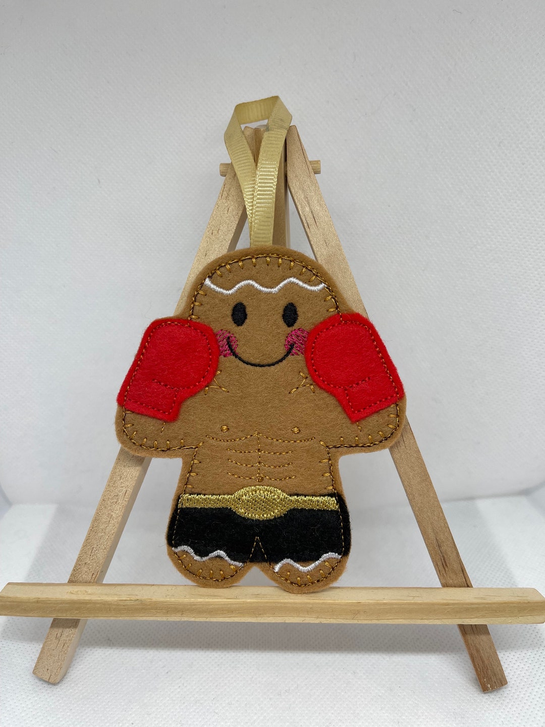 Boxer Gingerbread Man Hanging Decoration, Boxing Lover Gift ...