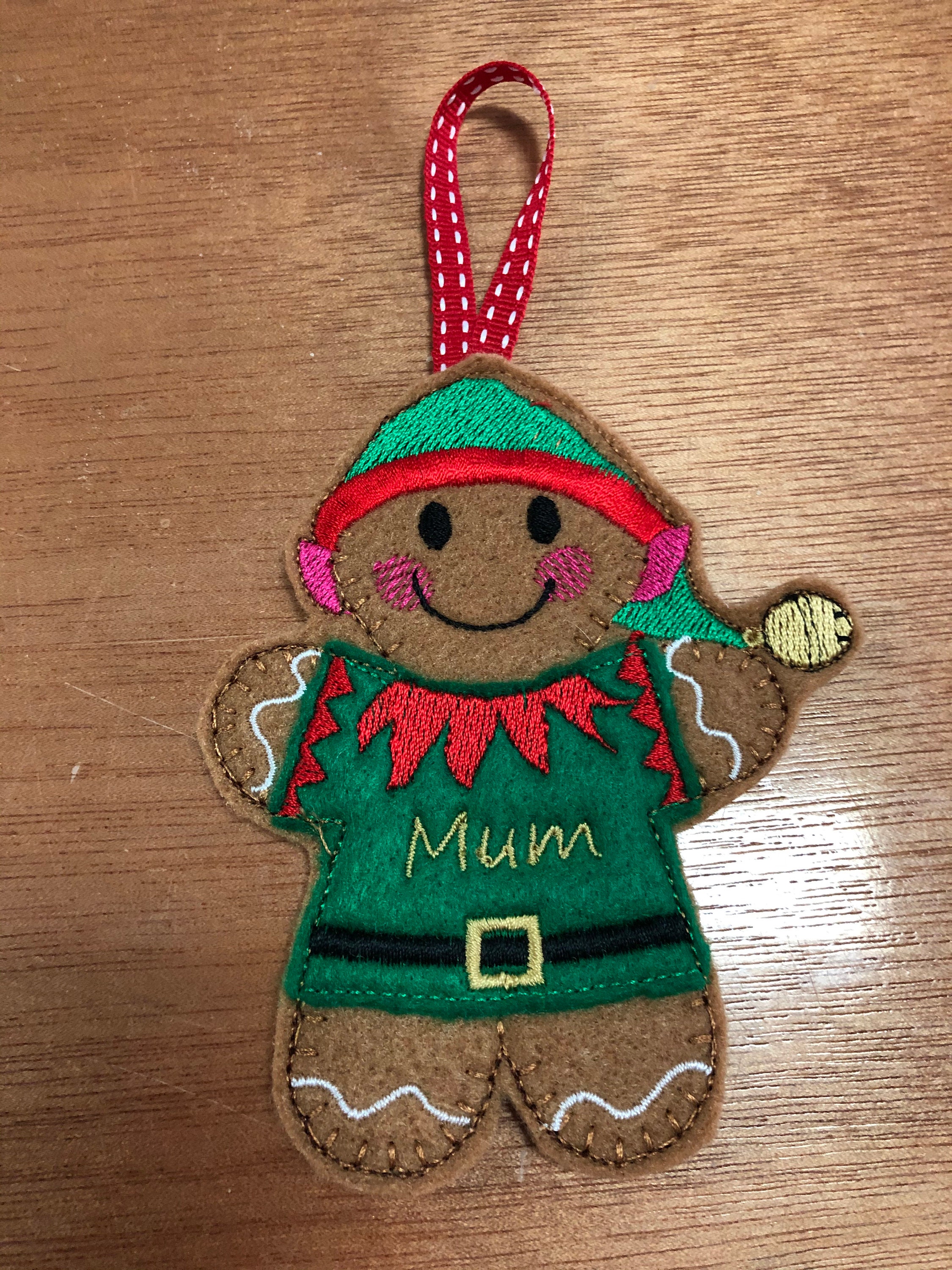 Gingerbread Man Elf, Gingerbread Decoration, Hanging Decoration ...