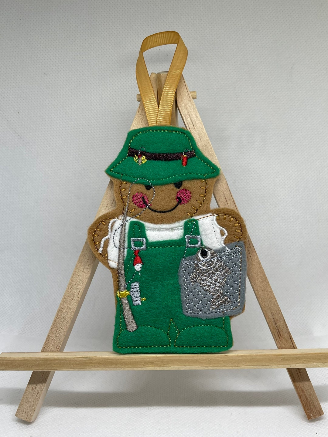 Fisherman Gingerbread Man, Fisher, Fisherman Gift, Handmade, Gift for ...