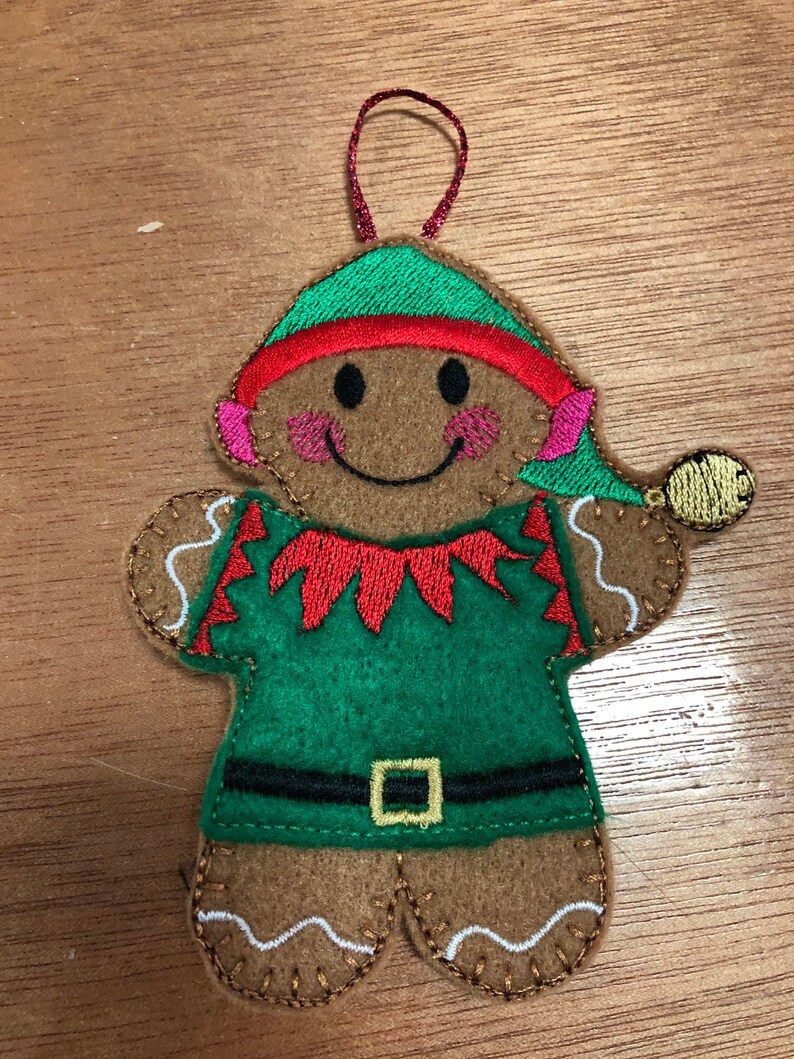 Gingerbread Man Elf, Gingerbread Decoration, Hanging Decoration ...
