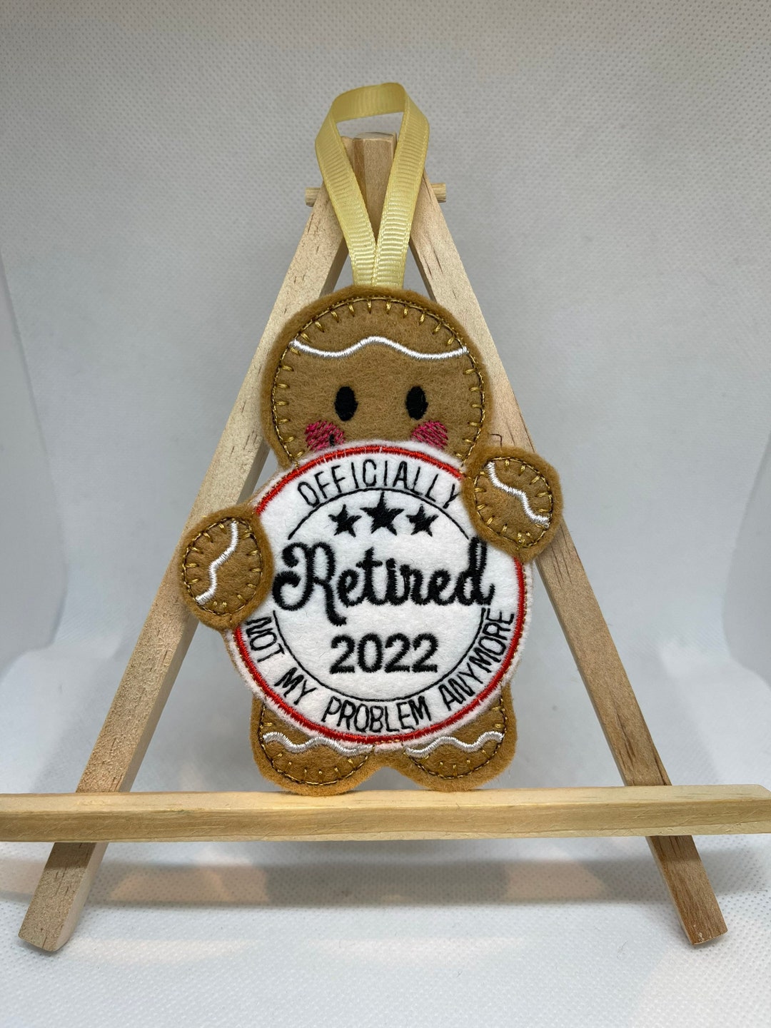 Retired Gingerbread Man, Fun Retirement Gift, Retired, Handmade Gift ...