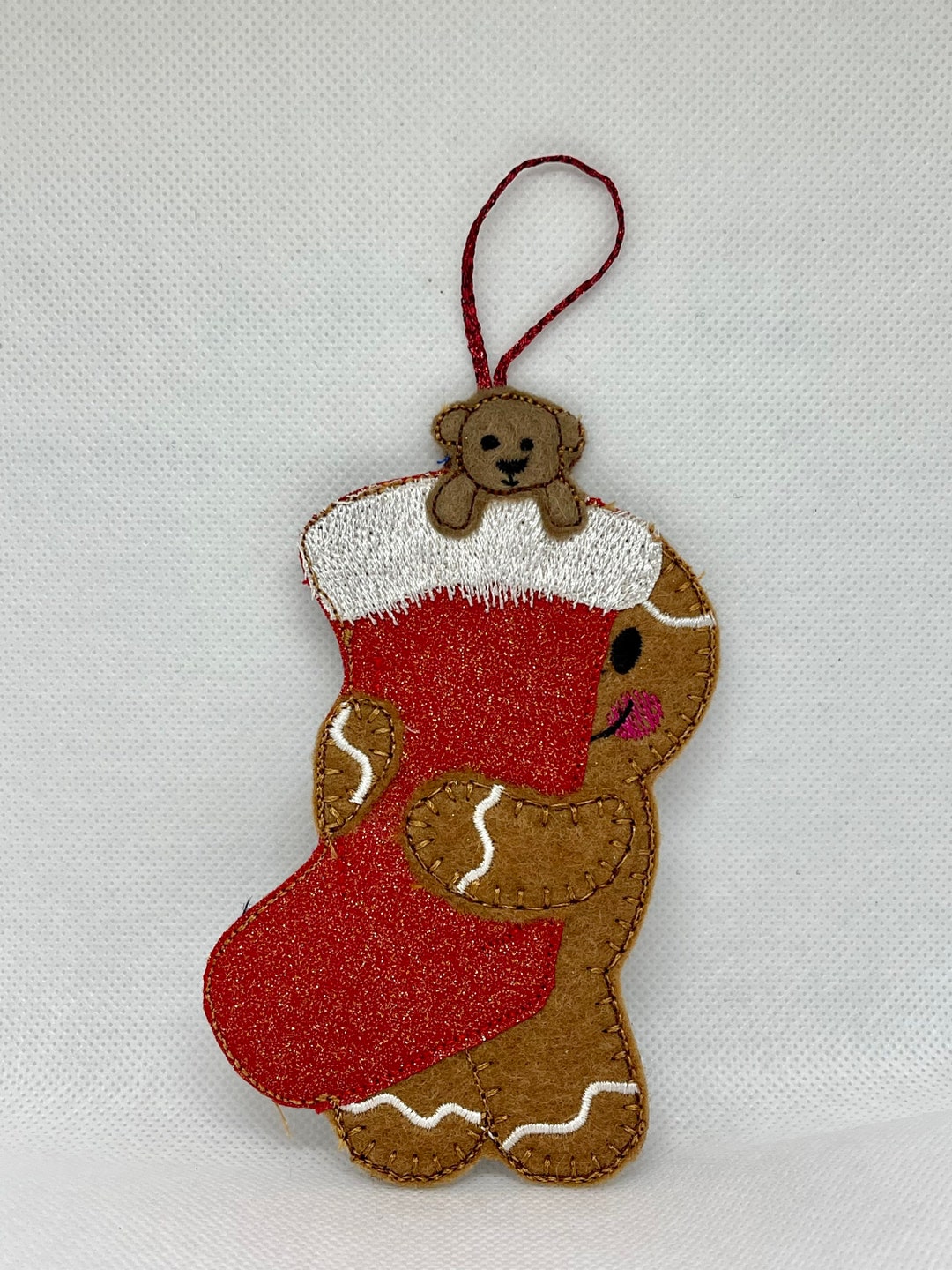 Gingerbread Man Christmas Stocking Decoration, Christmas Tree ...