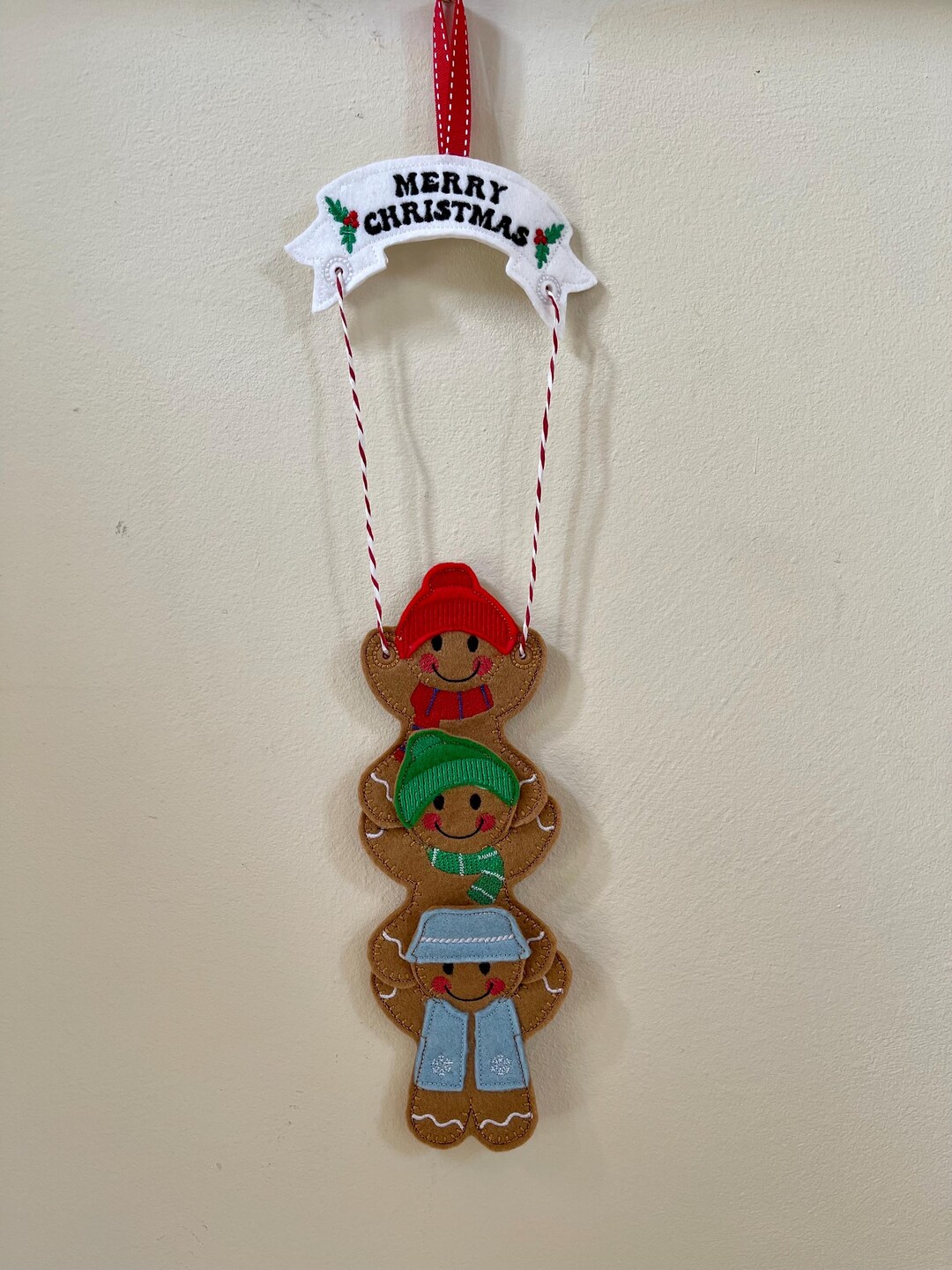 Gingerbread Man Hanging Tower, Christmas Decoration, Gingerbread ...