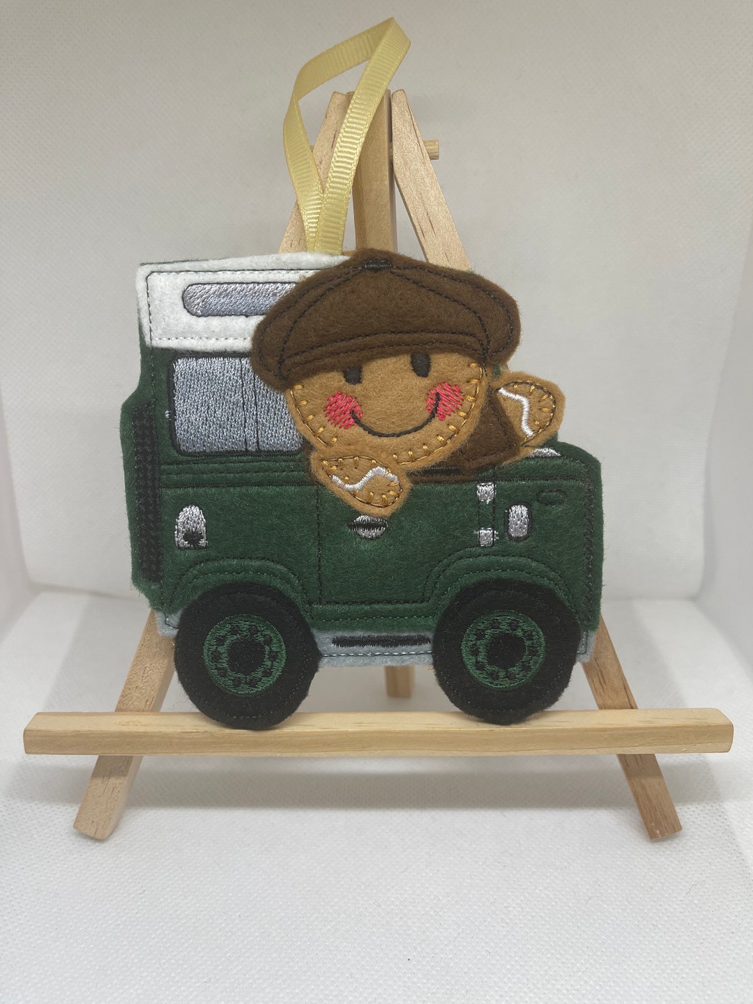 Landrover Driving Gingerbread Man Hanging Decoration, Land Rover Owner ...
