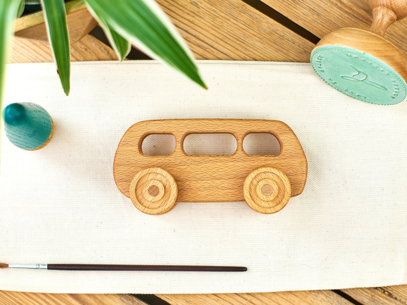 Wooden Toy Car Push Car Wooden Bus Toy Handmade Push Toy - Etsy