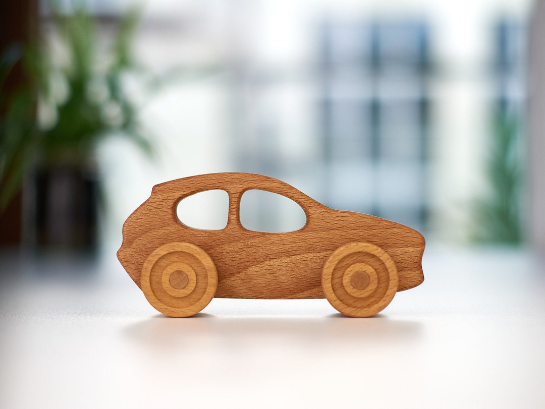 Wooden Toy Car, Handmade Push Vehicle, Montessori Toy, Toddler Gift ...