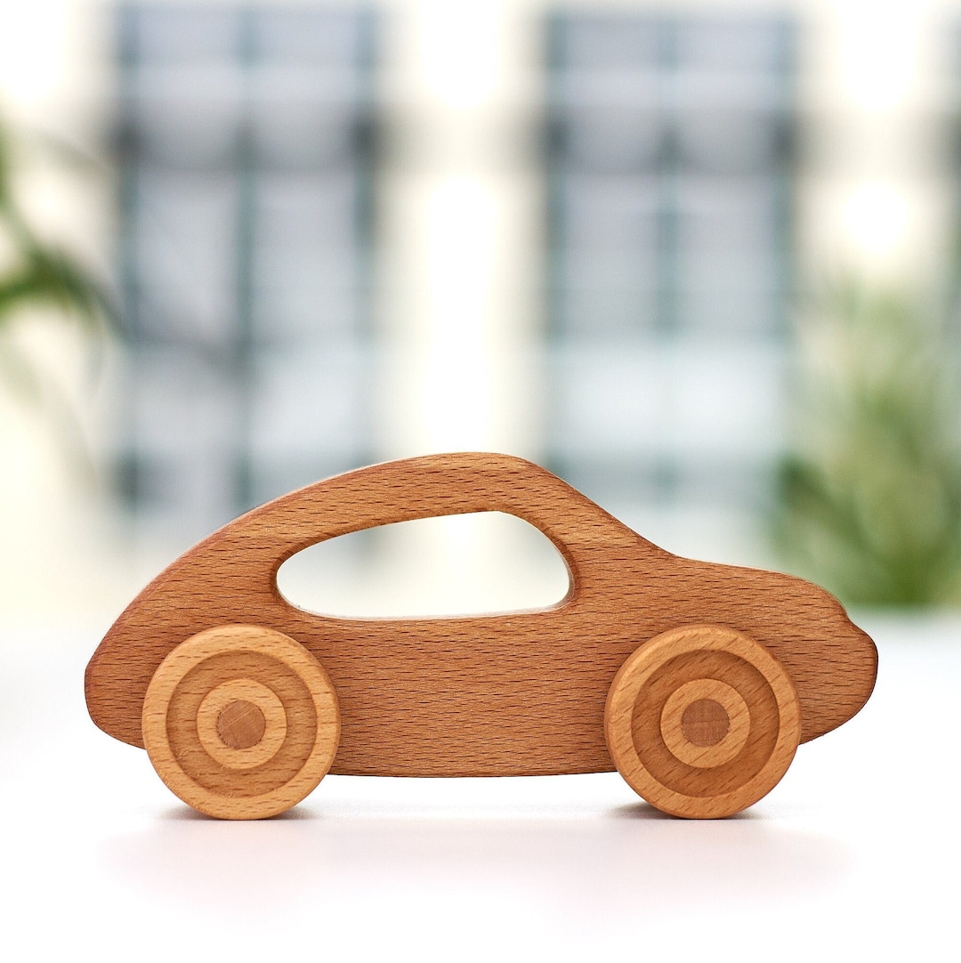 Wooden Toy Car, Handmade Push Car, Toddler Gift, Birthday Present ...