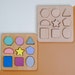 Wooden Shape Puzzle Toddler Wooden Toy Chunky Puzzle Nine - Etsy