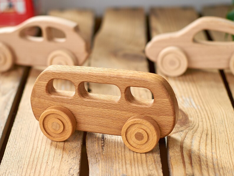 Wooden Toy Car Push Car Wooden Bus Toy Handmade Push Toy - Etsy