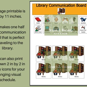 Library Picture Communication Board Toddler Preschool Autism Speech ...