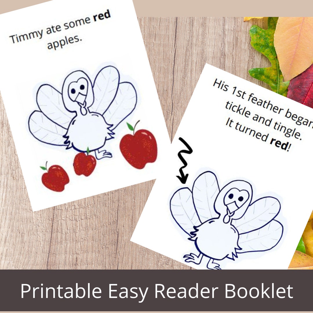 Printable Turkey Easy Reader Booklet Download - Etsy