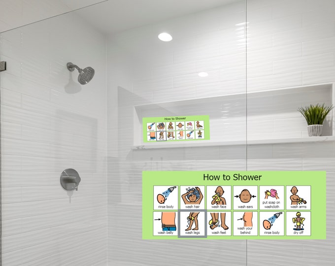 Shower Bath Routine Visual Schedule Boardmaker DIGITAL Download AAC ...