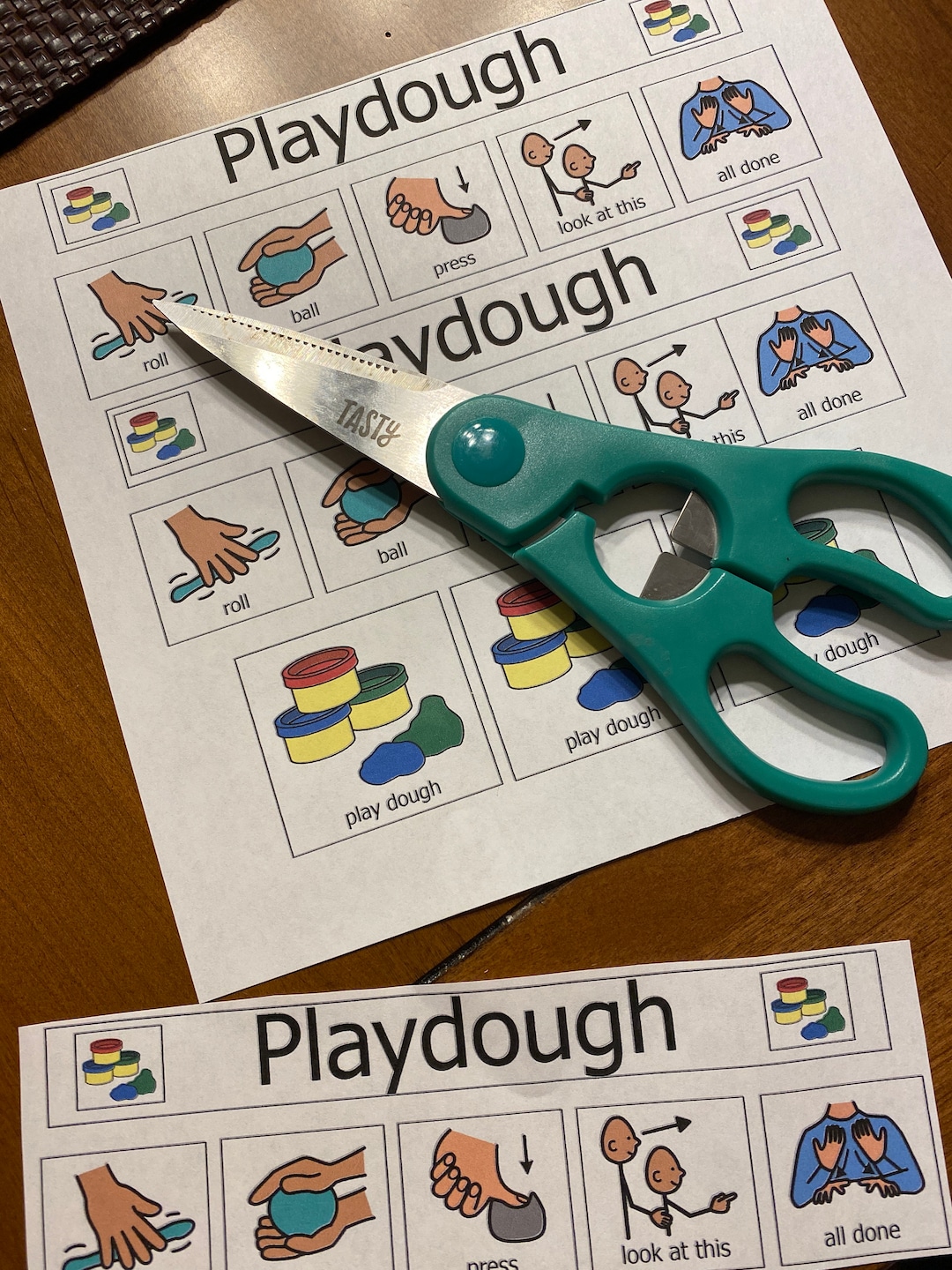 Play Dough Communication Board Visual Schedule Autism Speech Therapy ...