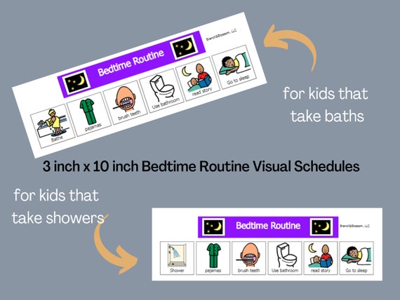 Bedtime Night Routine Visual Schedule Boardmaker DIGITAL - Etsy Australia