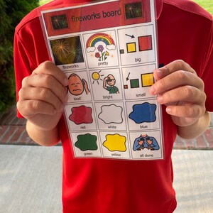 4th of July Fireworks Communication Board Picture Boardmaker Autism ...