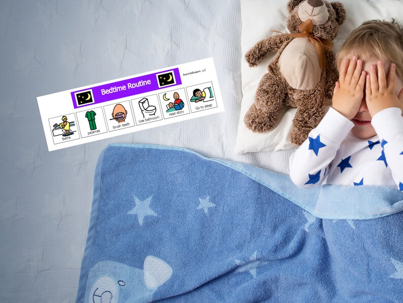 Bedtime Night Routine Visual Schedule Boardmaker DIGITAL - Etsy Australia