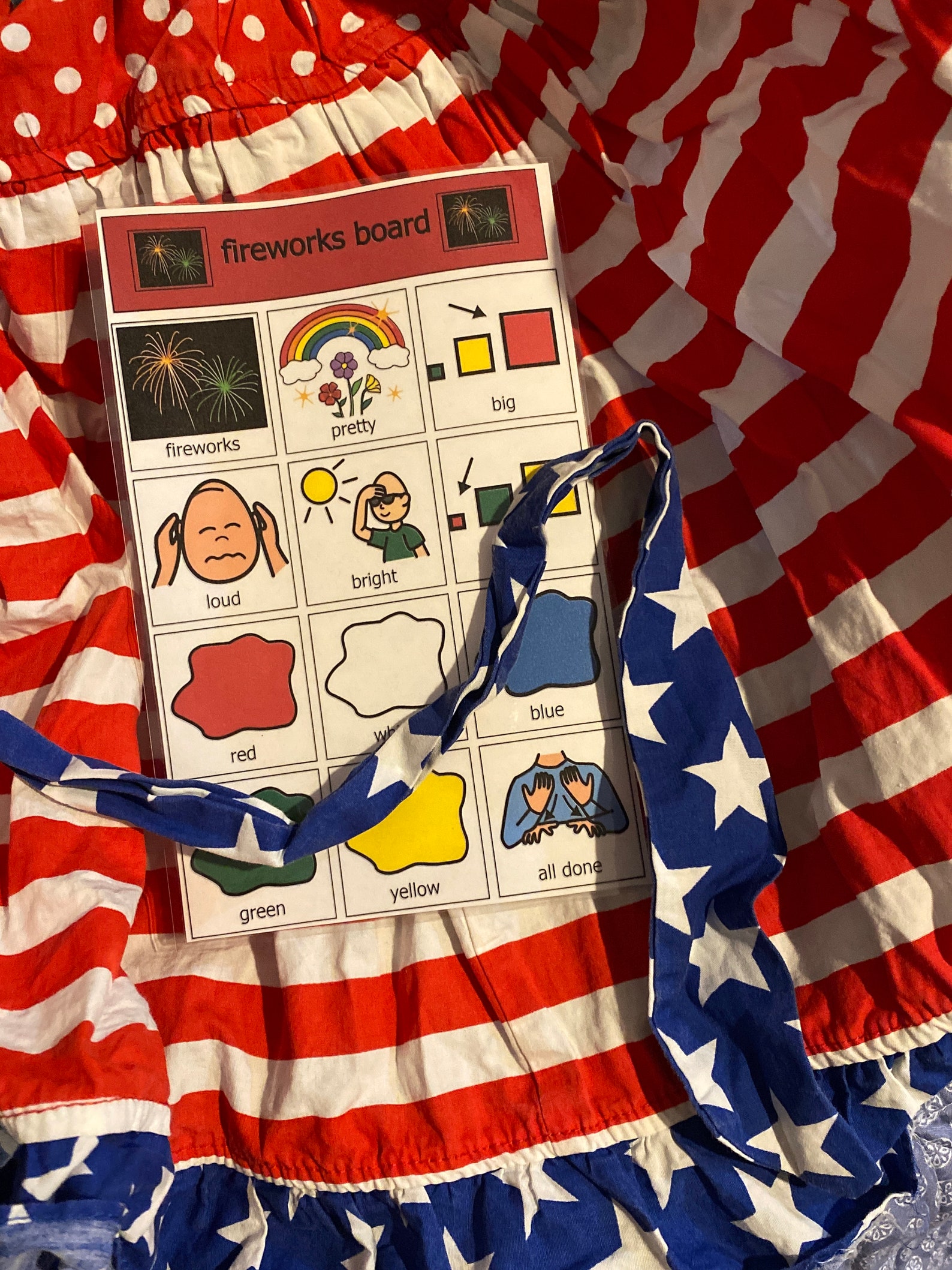 4th of July Fireworks Communication Board Picture Boardmaker Autism ...