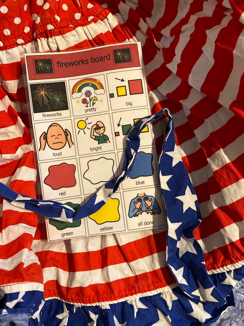 4th of July Fireworks Communication Board Picture Boardmaker Autism ...