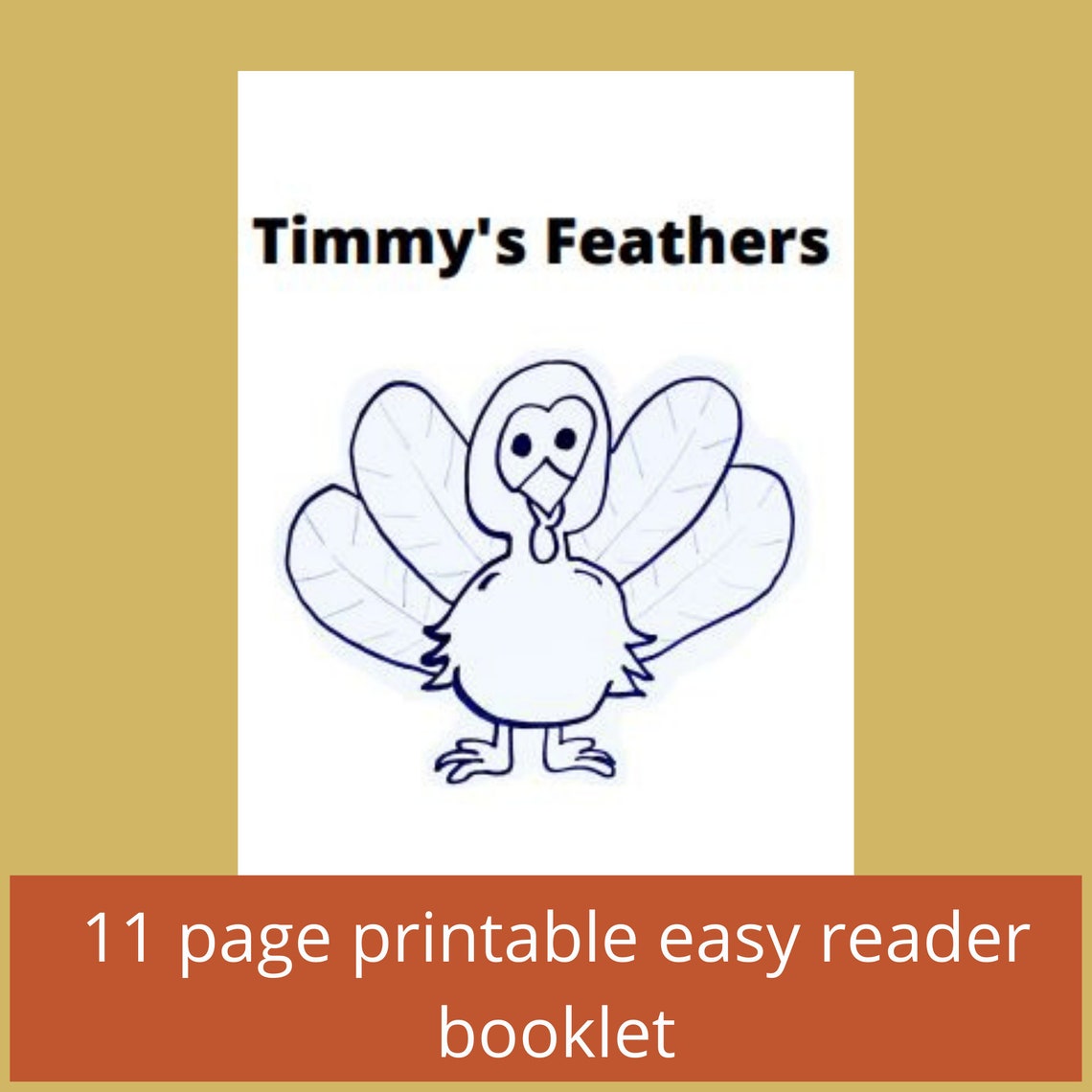 Printable Turkey Easy Reader Booklet Download - Etsy