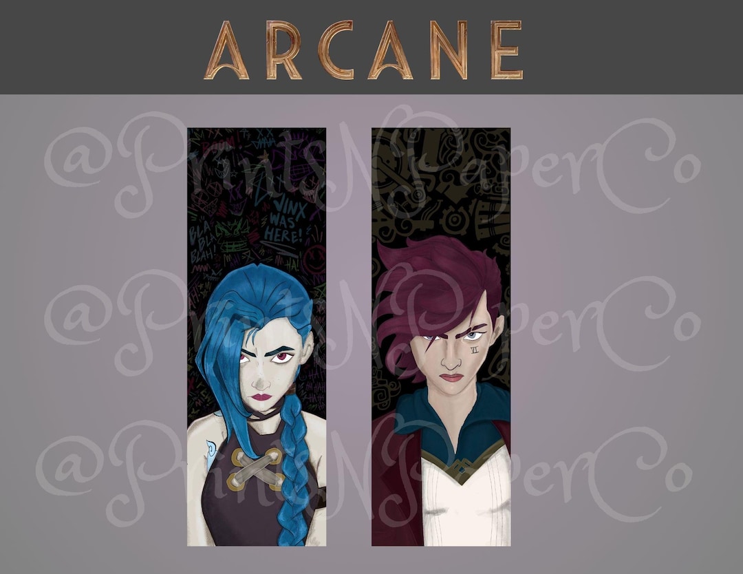 Arcane Digital Download Bookmark League of Legends Bookmark Jinx Vi ...