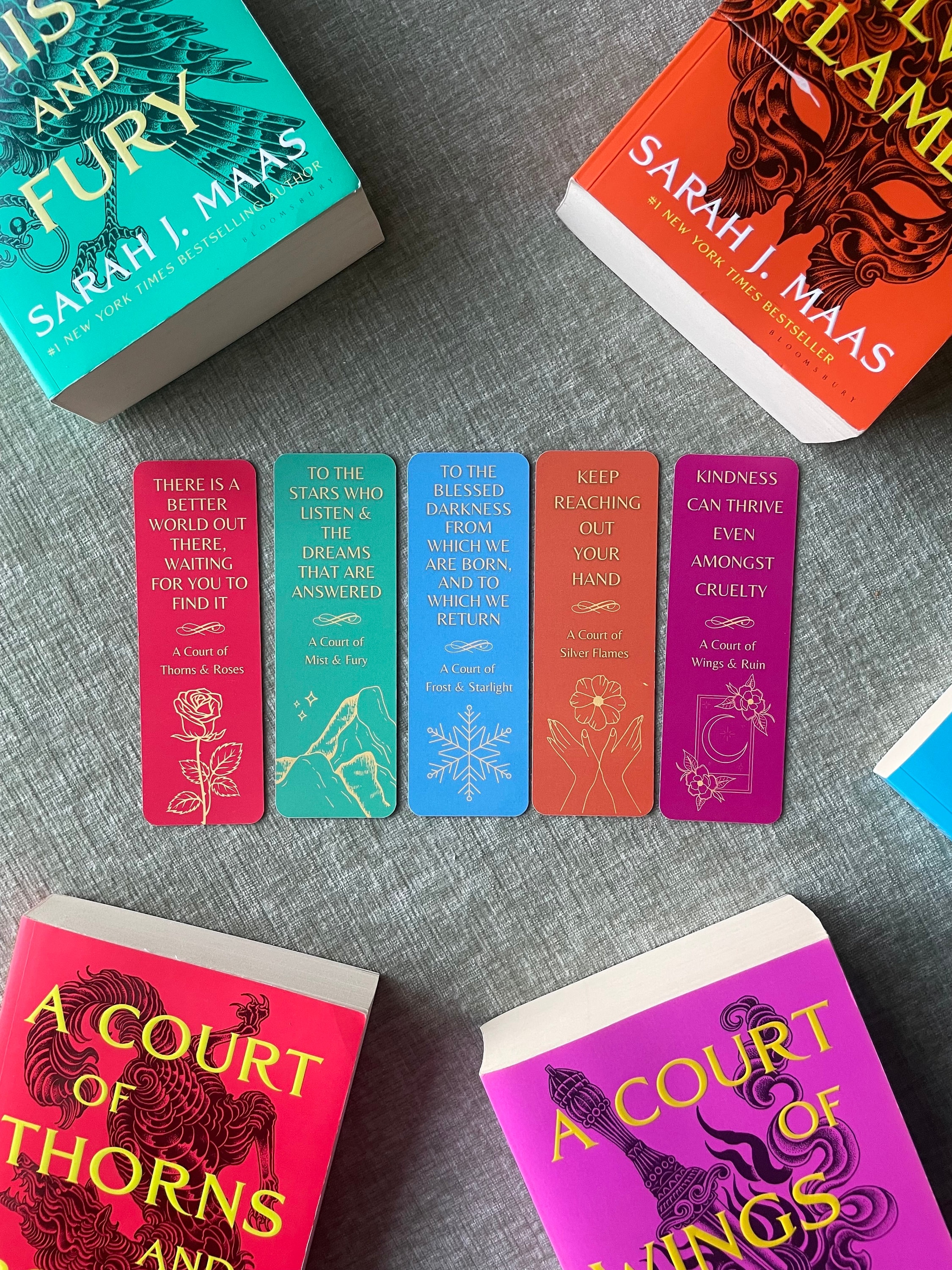 ACOTAR Inspired Bookmark Set | Sarah J Maas Bookmarks | SJM - Etsy