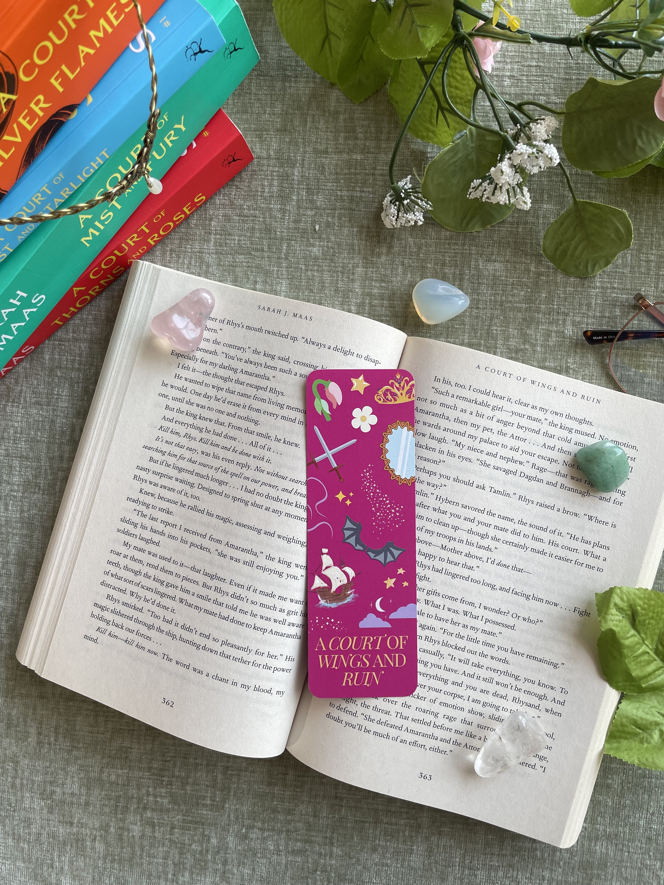 ACOTAR Bookmark Set Sarah J Maas Bookmarks SJM - Etsy