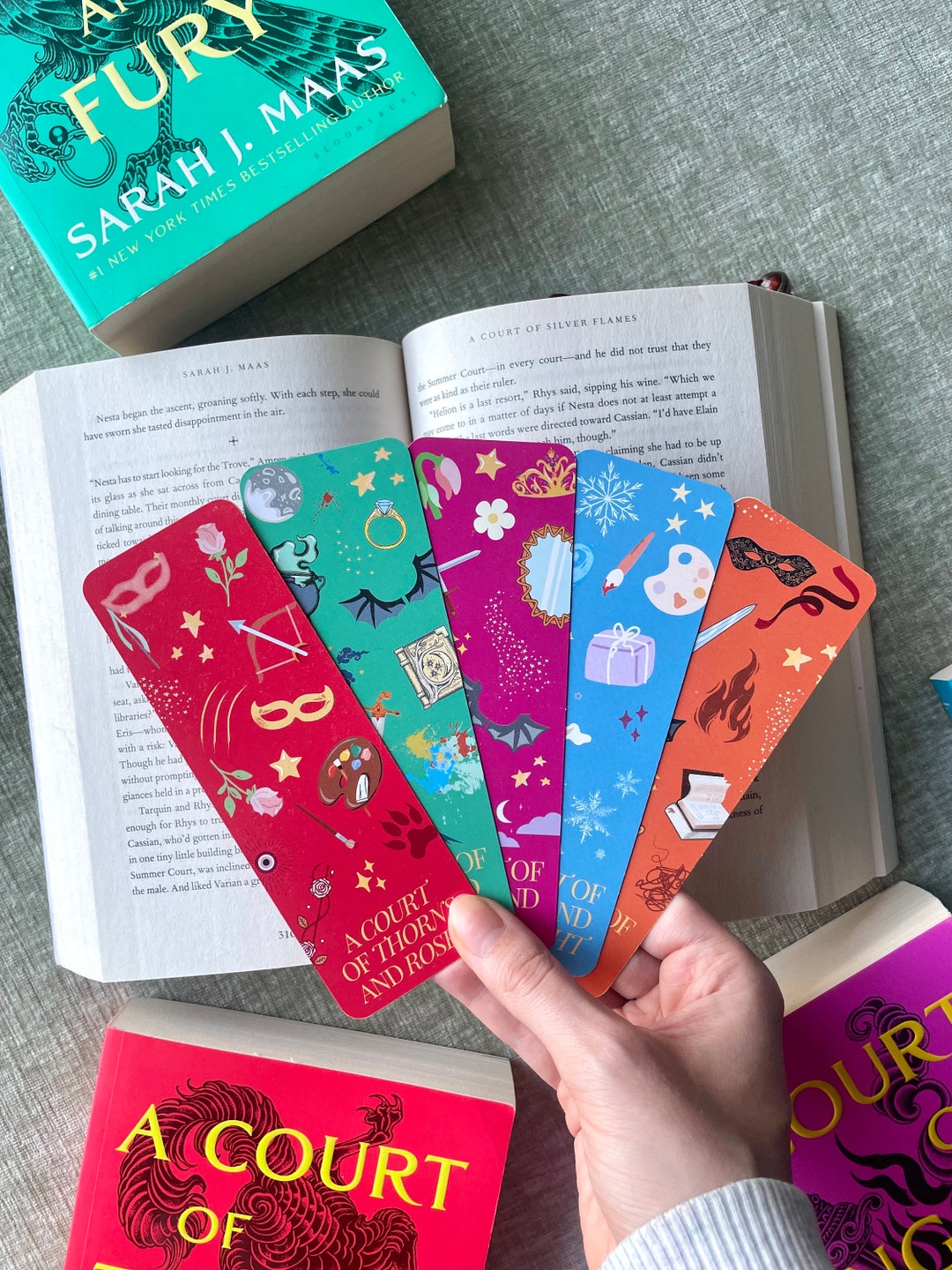 ACOTAR Inspired Bookmark Set | Sarah J Maas Bookmarks | SJM - Etsy