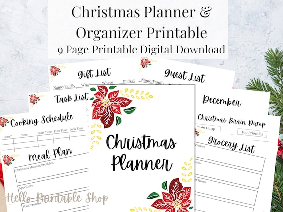 Printable Christmas Planner Printable Holiday Planner | Etsy