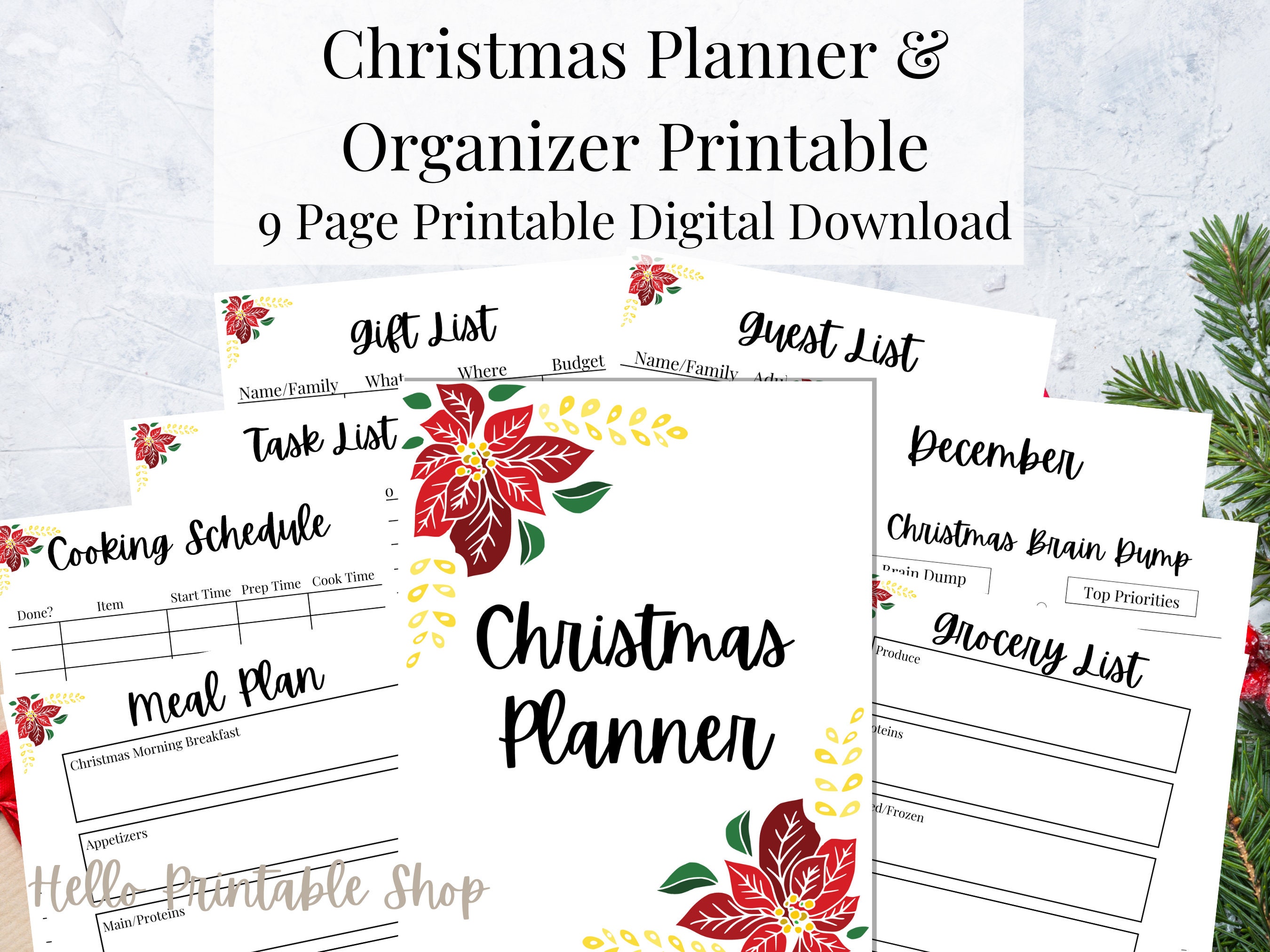 Printable Christmas Planner, Printable Holiday Planner, Printable ...