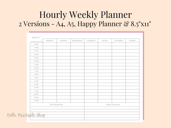 Weekplanner Met Afdrukbare Tijden Sjabloon Weekly Planner Design