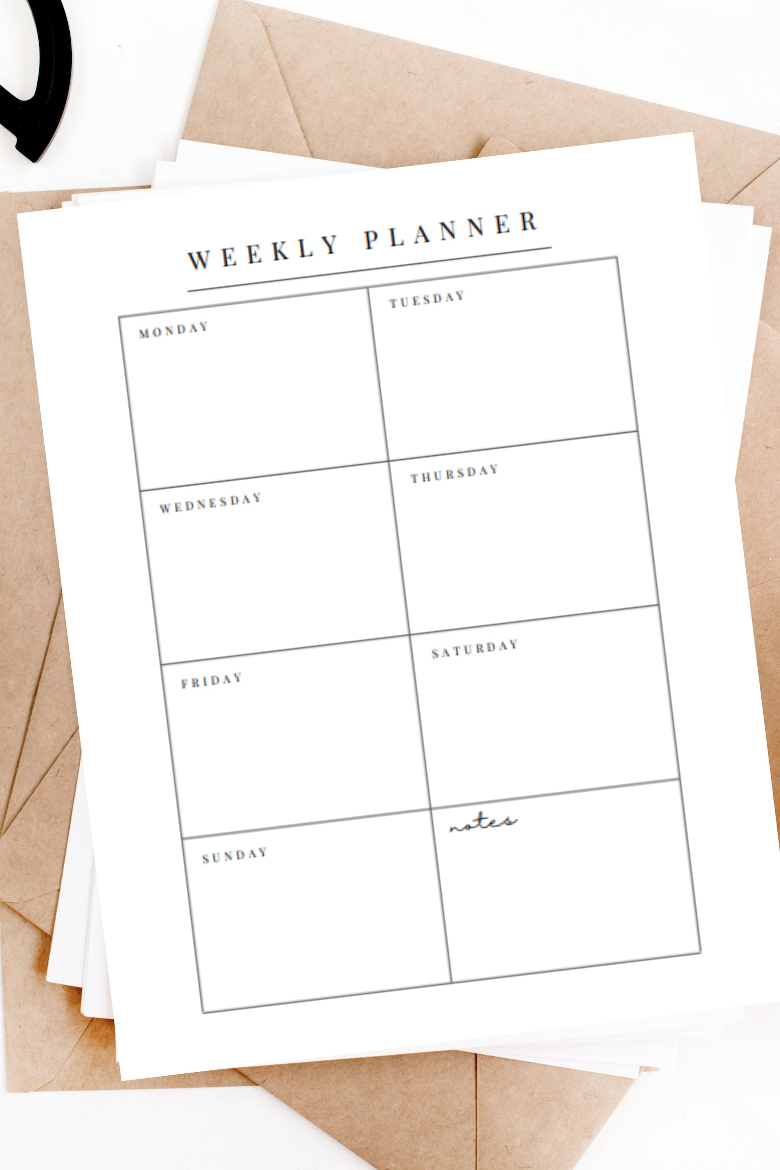 Minimalist Weekly Planner Printable, Weekly Planner - Etsy