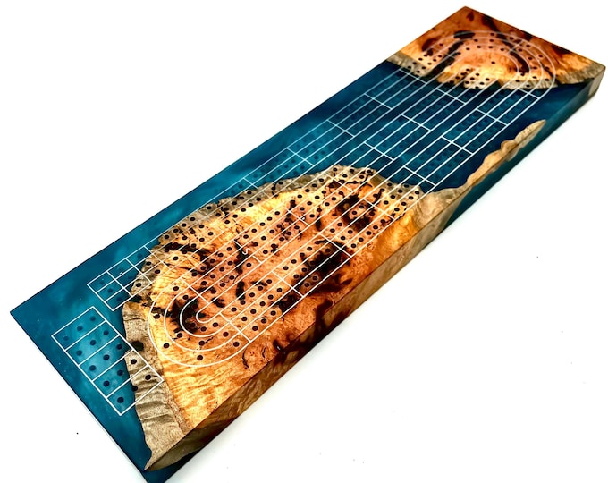 Hand Made Live Edge Wood and Epoxy Cribbage Boards - Etsy