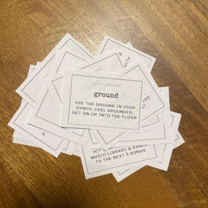 Dance Prompt Cards - Printable Dance Inspiration for Classes or ...