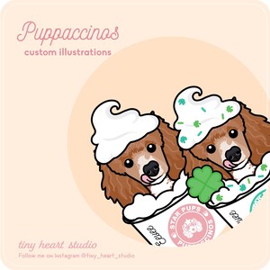 Puppaccino Custom Illustration, Digital Drawing, Your Pet in a Pup Cup ...