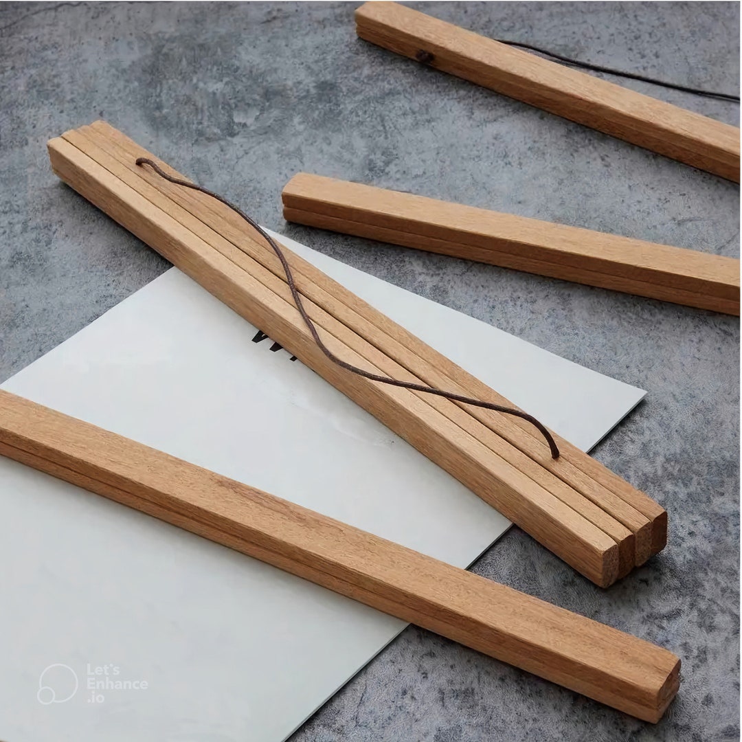 Magnetic Poster Rail Frame Black, Natural Wood & White, 21cm, 31cm ...