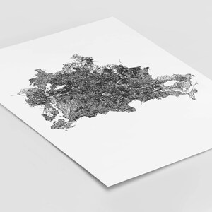 Berlin City Map Wall Art, Printable Digital Poster, Black and White ...