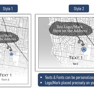 Custom Business Location Map With Logo – Personalized Company Print for ...
