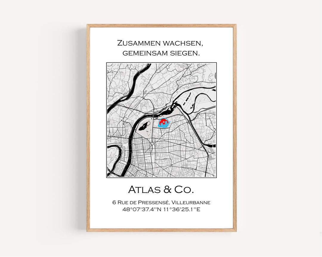Personalized Business Partnership Gift – Custom Location Map Poster for ...